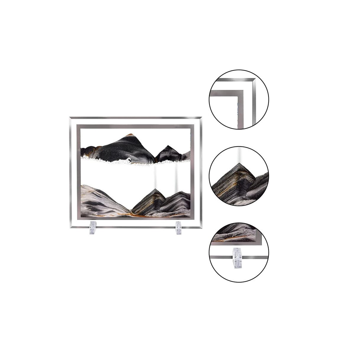 Obiect decorativ pentru birou Scene Sand, tip tablou cu nisip miscator ...