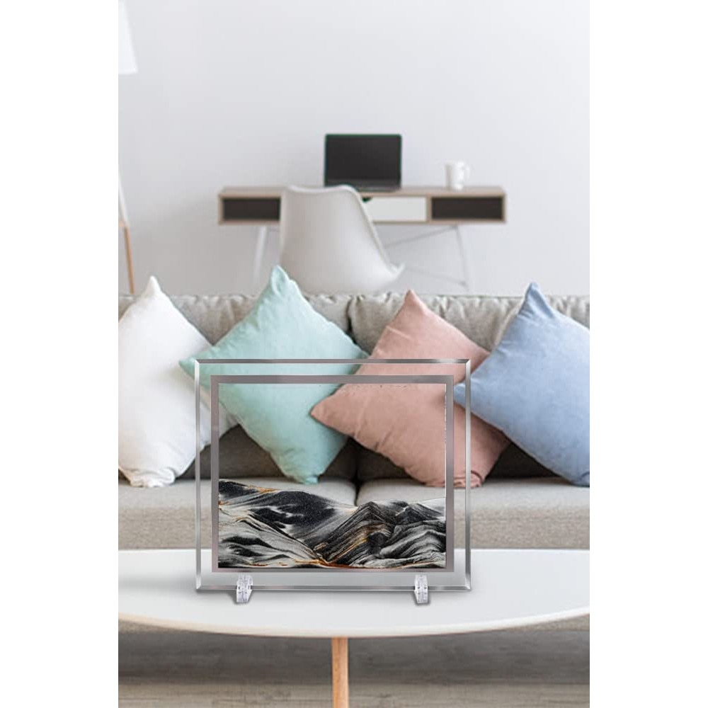 Obiect decorativ pentru birou Scene Sand, tip tablou cu nisip miscator ...