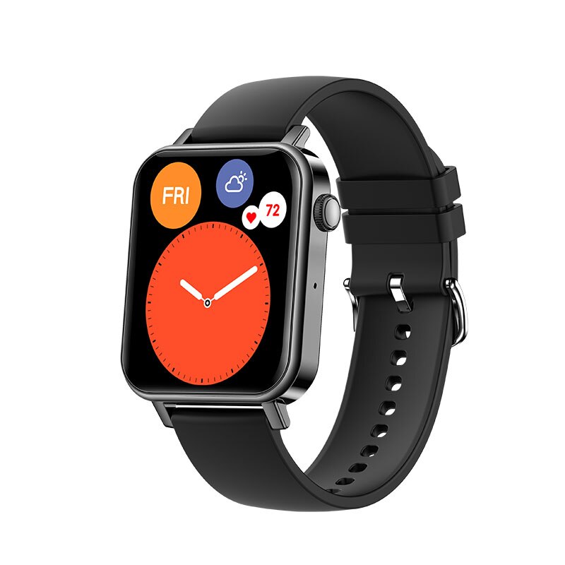 Ceas Smartwatch Touchscreen Unisex Negru Puls Calorii Bluetooth Android ...