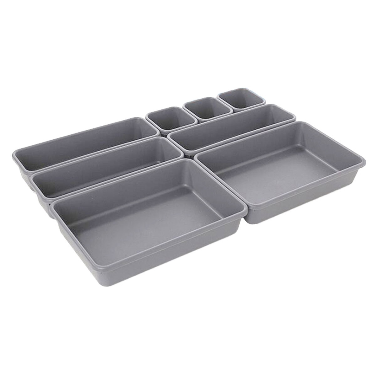 Set organizatoare de sertar, Zola®, din plastic, 8 cutii de dimensiuni ...