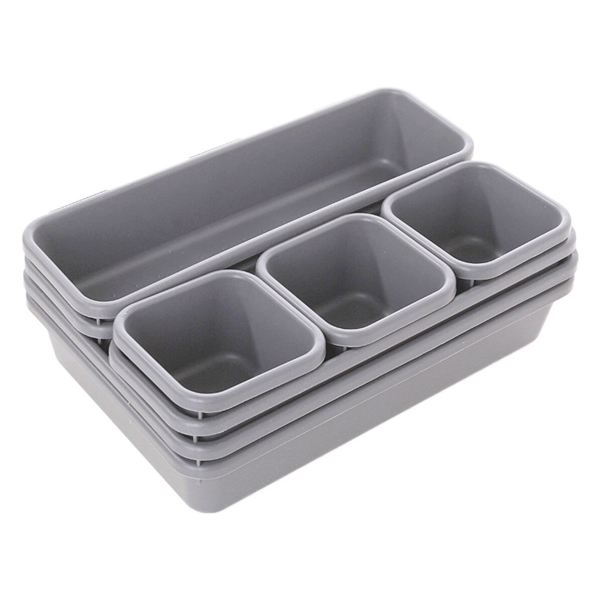 Set organizatoare de sertar, Zola®, din plastic, 8 cutii de dimensiuni ...