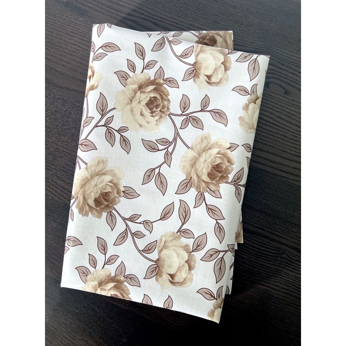 Fata de masa tip musama, floral bej 140 x 300 cm - eMAG.ro