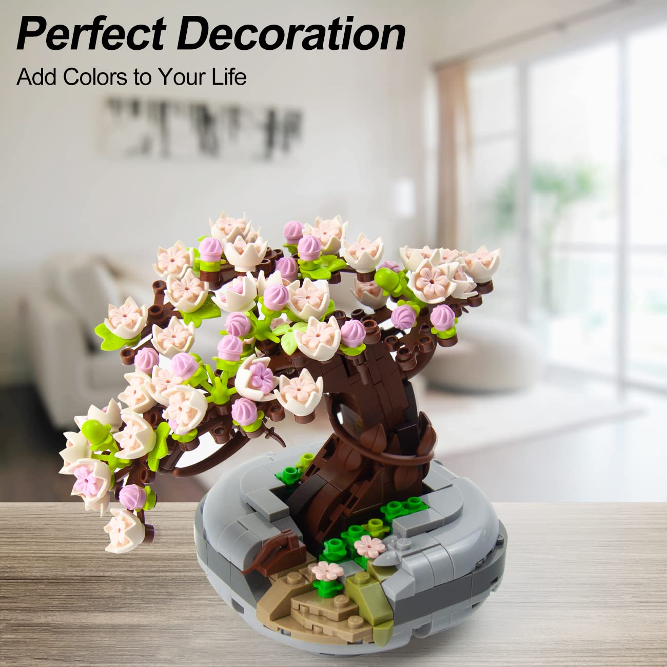 Set de blocuri de constructie cu mini copac Bonsai Sakura - eMAG.ro