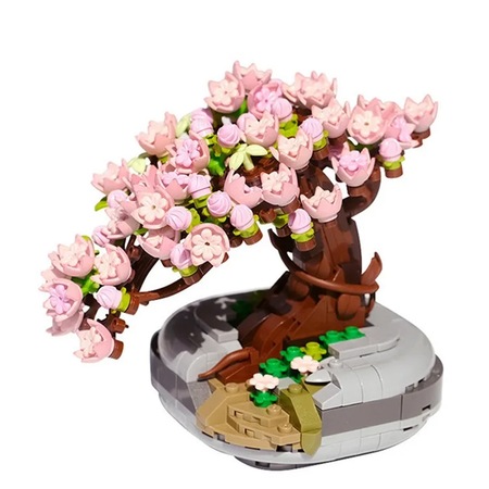 Set de blocuri de constructie cu mini copac Bonsai Sakura - eMAG.ro