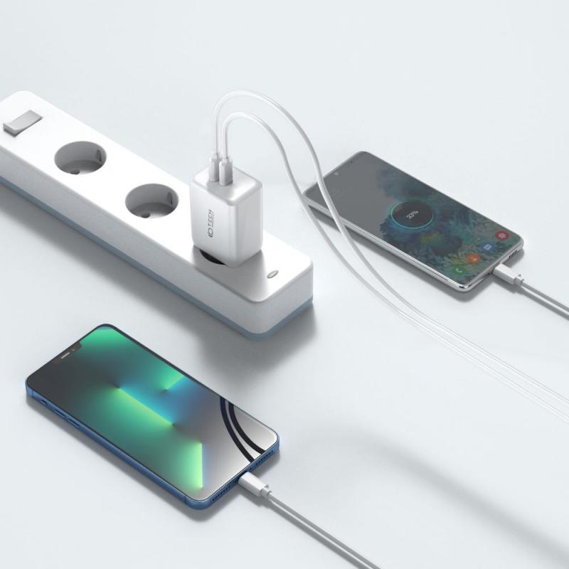 Incarcator Retea Tech Protect C35w 2x Usb C Power Delivery 35w Alb