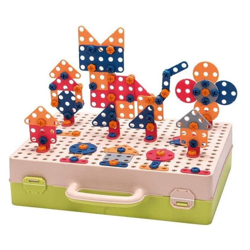 Set de constructie 3D, cu cheie si bormasina, 331 piese - eMAG.ro