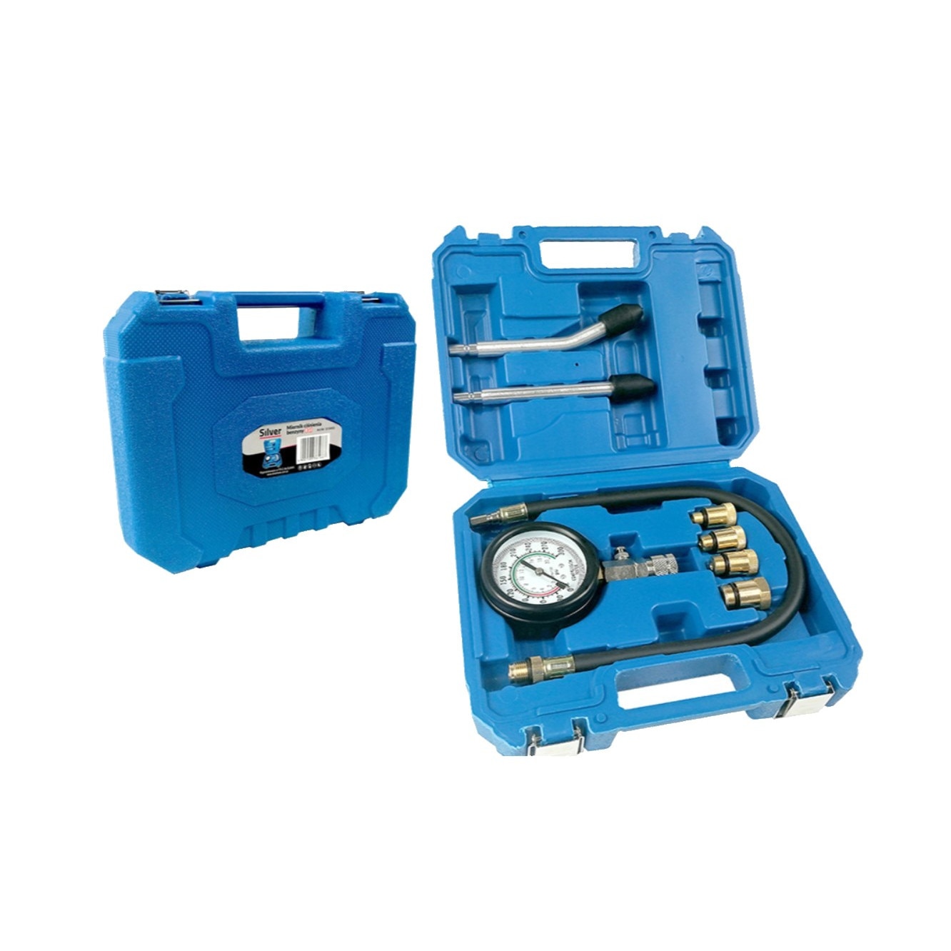 Set tester de compresie cu manometru pentru motoare pe benzina, 8 piese ...