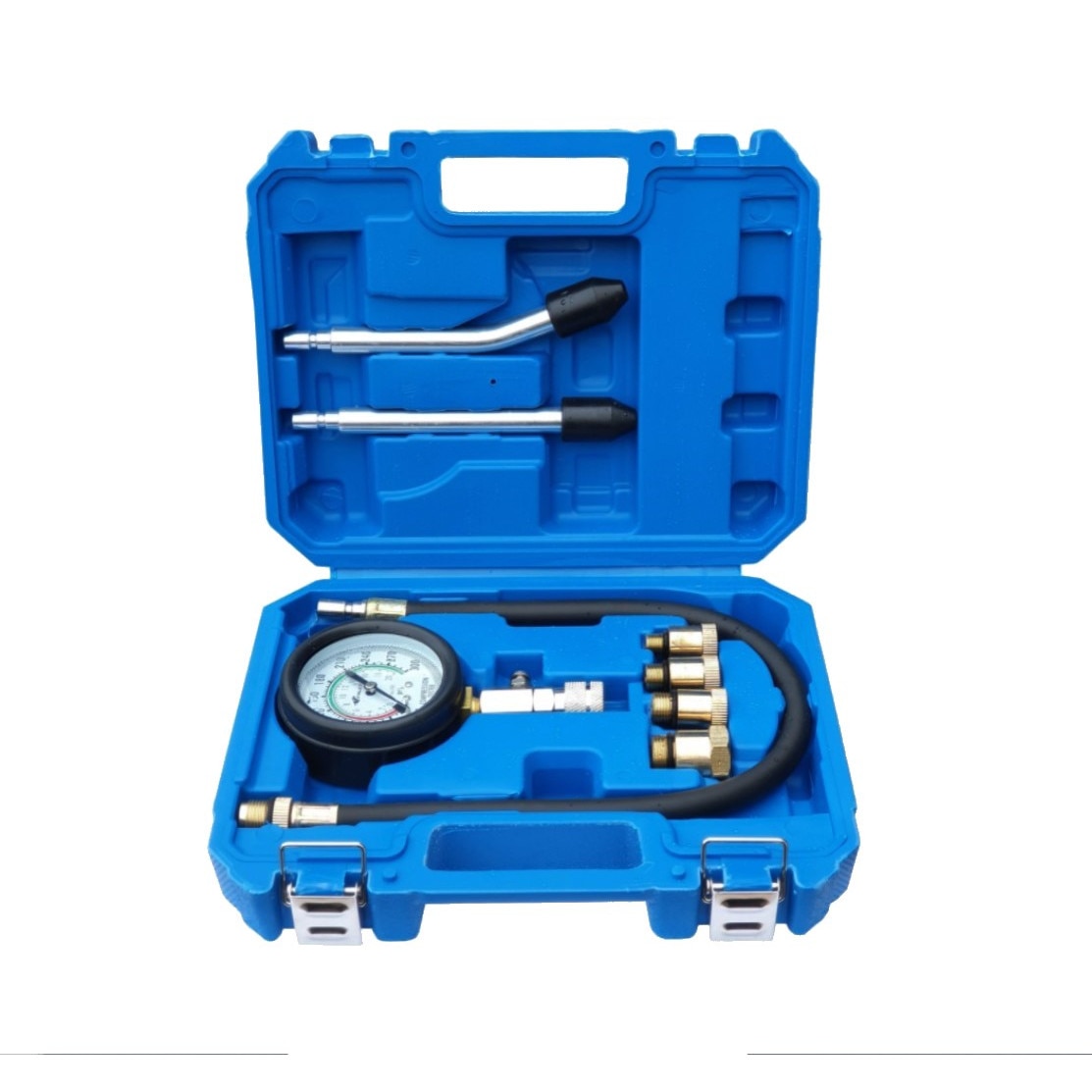 Set tester de compresie cu manometru pentru motoare pe benzina, 8 piese ...