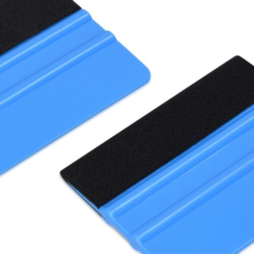 Set 4 Raclete cu pasla moale 4 inch, Kwmobile, Albastru/Negru, Plastic ...