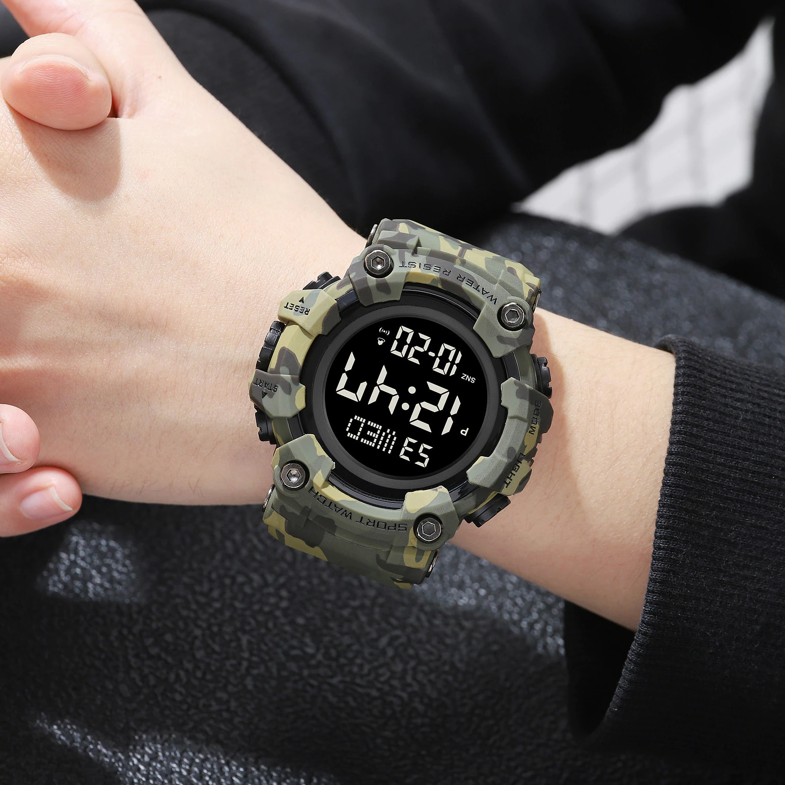 Ceas barbatesc de mana Skmei Sport Casual Stil Army Militar Dual Time ...