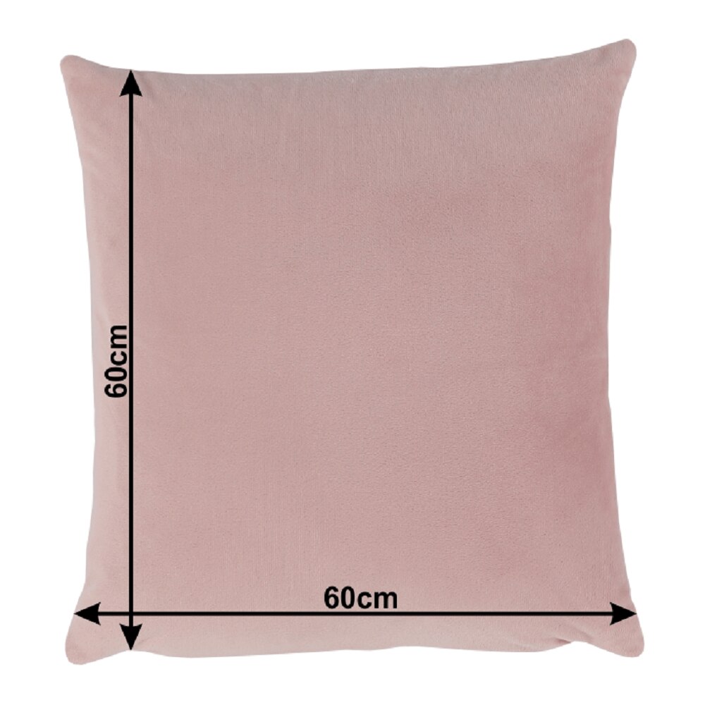 Perna decorativa catifea roz pudra Olaja 60x60 cm - eMAG.ro