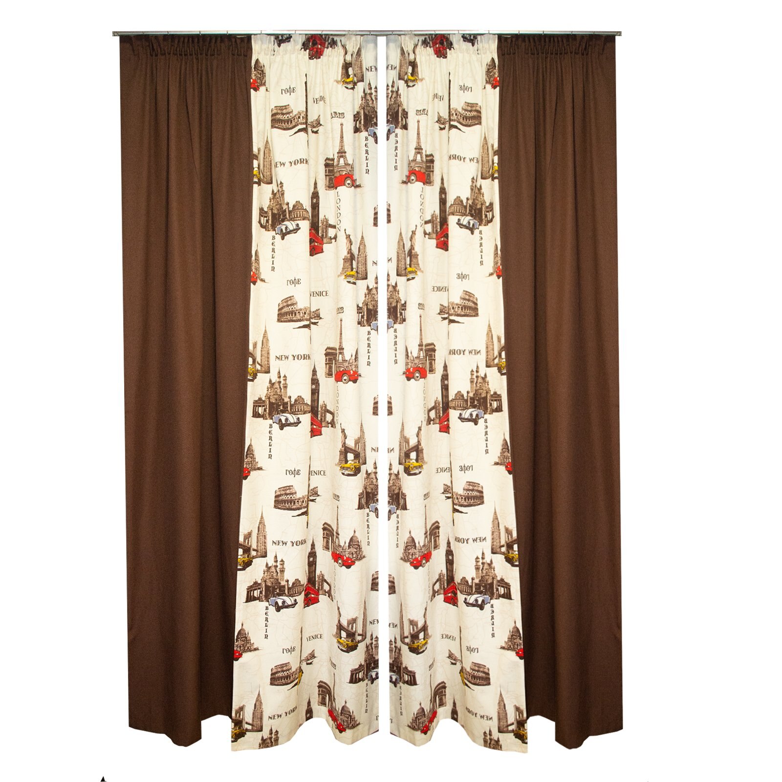 Set draperii Velaria London maro, 2x170x240 cm - eMAG.ro