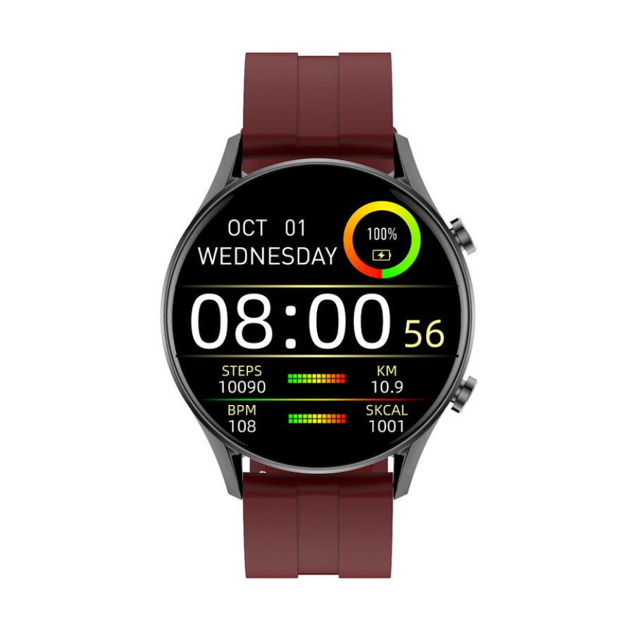 Smartwatch barbati SW019-3, G.Rossi, Cauciuc, Visiniu - eMAG.ro