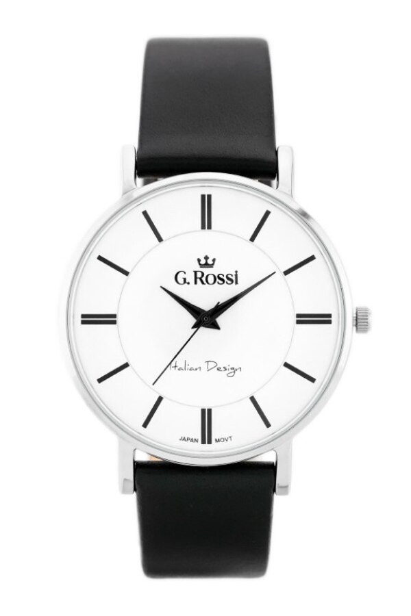 Ceas barbatesc, G. Rossi, Metal/piele, Negru/alb - eMAG.ro