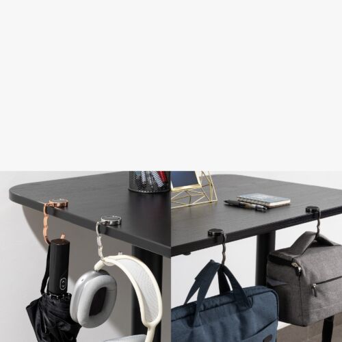 Set 2 Carlige de masa pentru genti, Kwmobile, Auriu, Aluminiu, 48556.08 ...