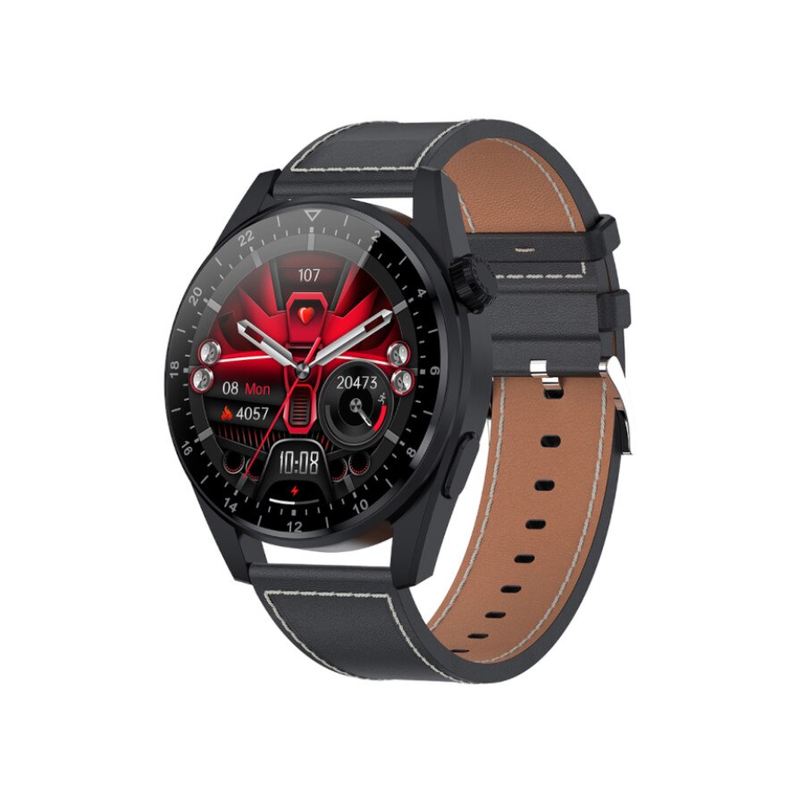 Smartwatch barbati RNCE78, Rubicon, Piele, Negru - eMAG.ro