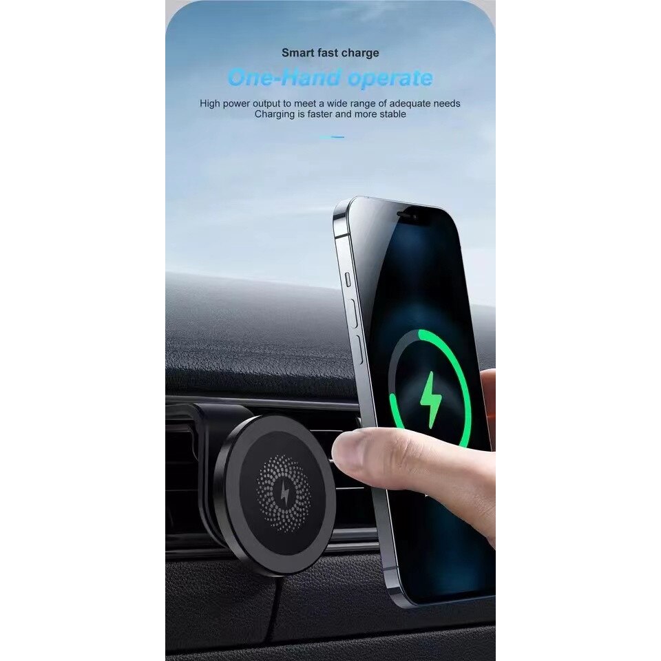 Incarcator wireless auto, ZYuuan, compatibil cu Iphone 12-14, 15W ...
