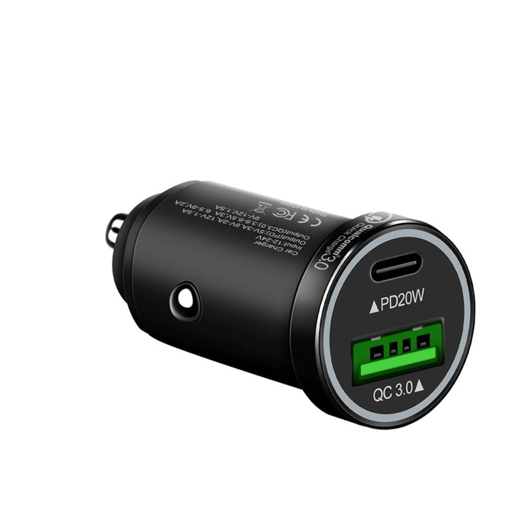 Incarcator auto, ZYuuan, 20W, USB/USB-C, Negru - eMAG.ro
