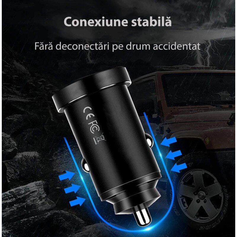 Autós Töltő Zyuuan 20w Usb Usb C Fekete Emag Hu