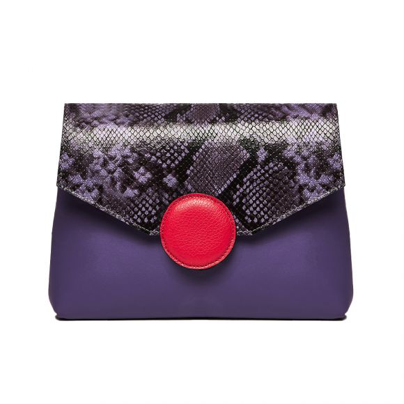 Geanta dama piele, ANNA FELLINI, Plic Adriana, mov roz, 32x5x24 cm ...