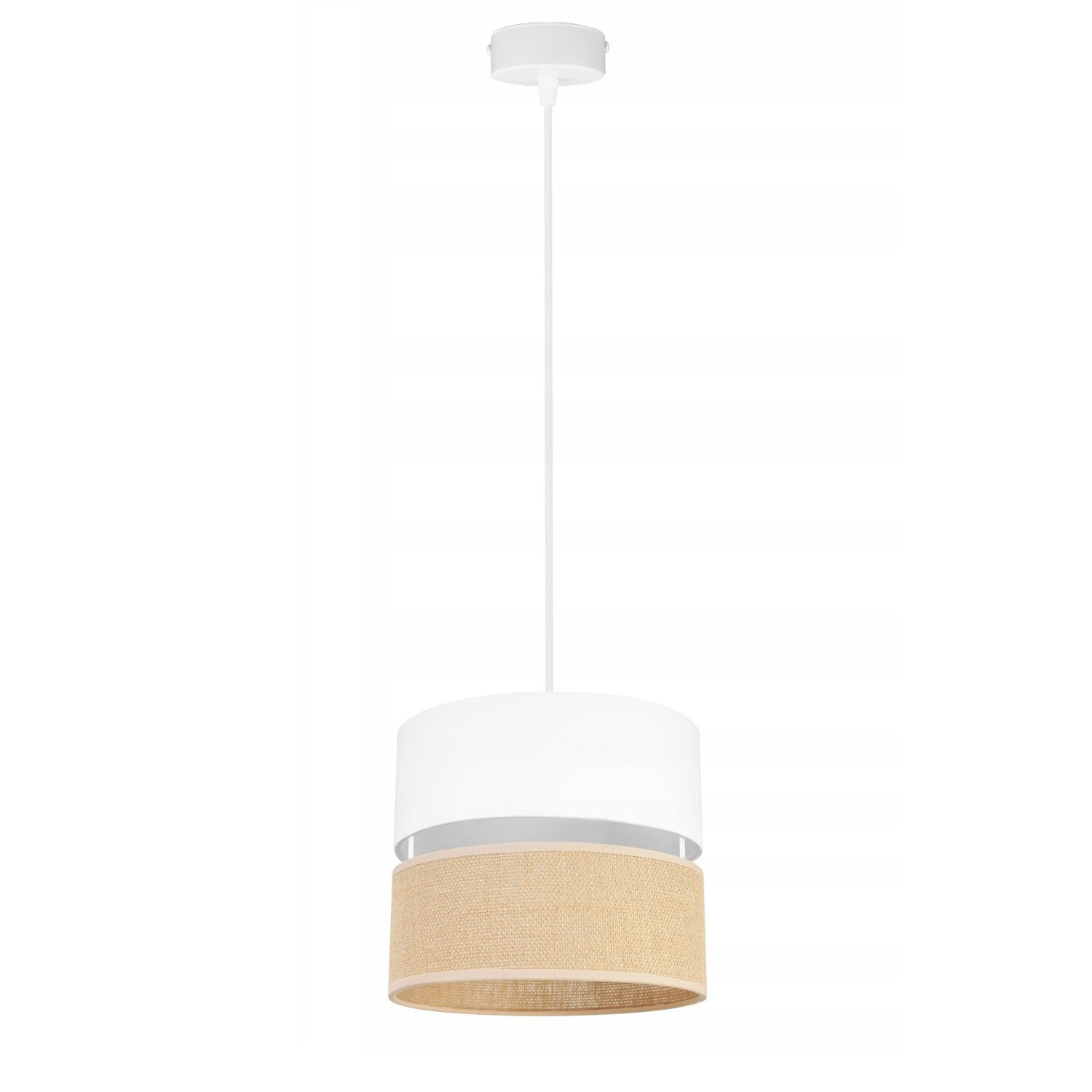 Plafoniera suspendata cu abajur, Light Home, Juta, reglabile, Lungime ...