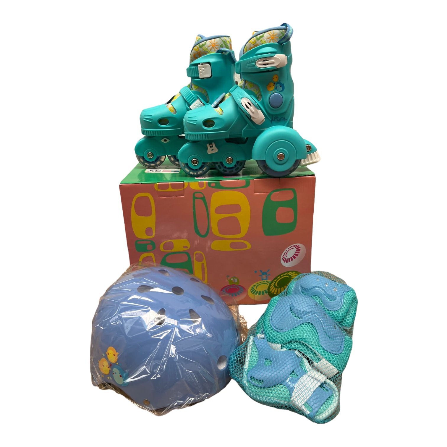 Role Go Kart Bia pentru fete, cu casca, cotiere si genunchiere, masuri ...