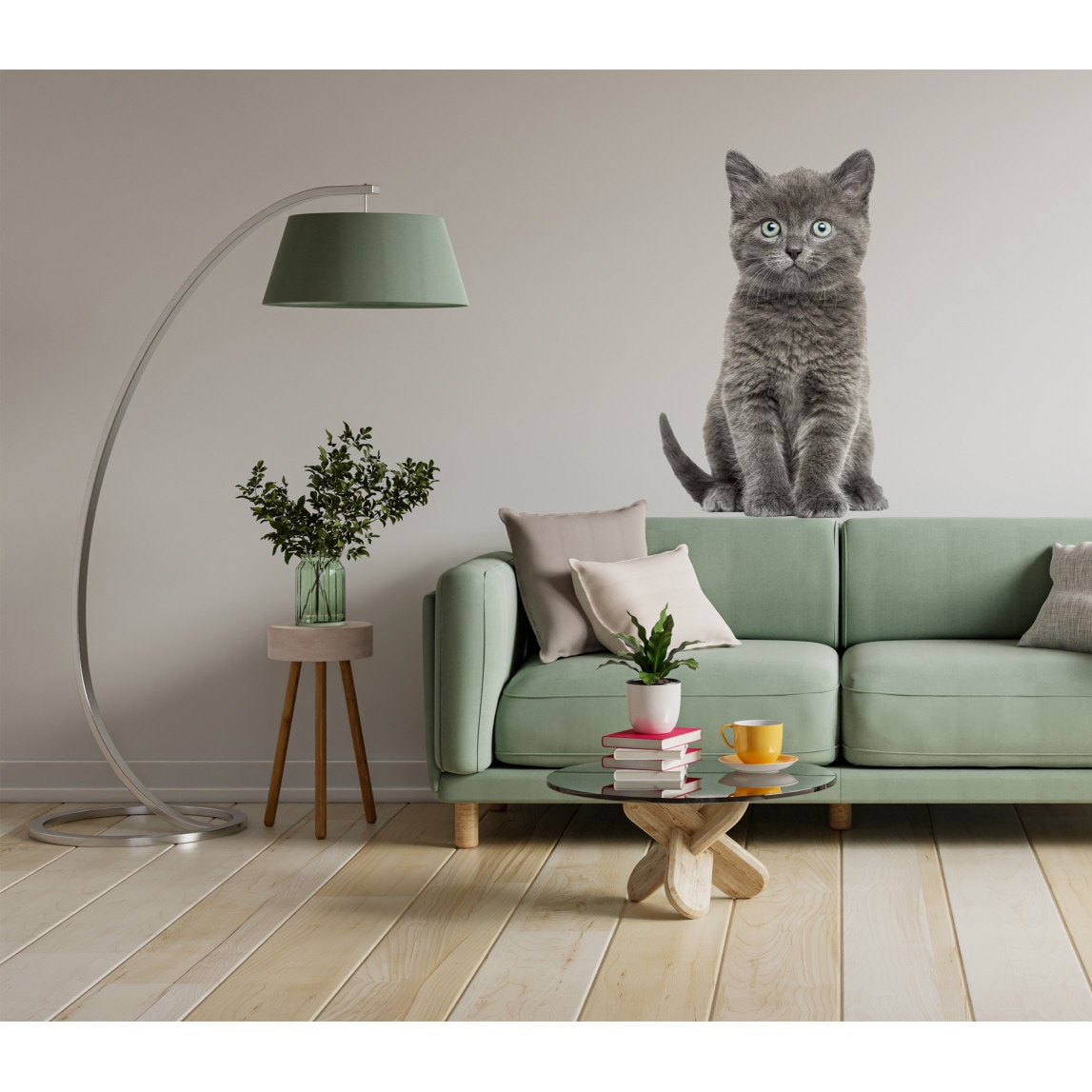 Sticker decorativ pentru perete Pisica British Shorthair 30 cm - eMAG.ro