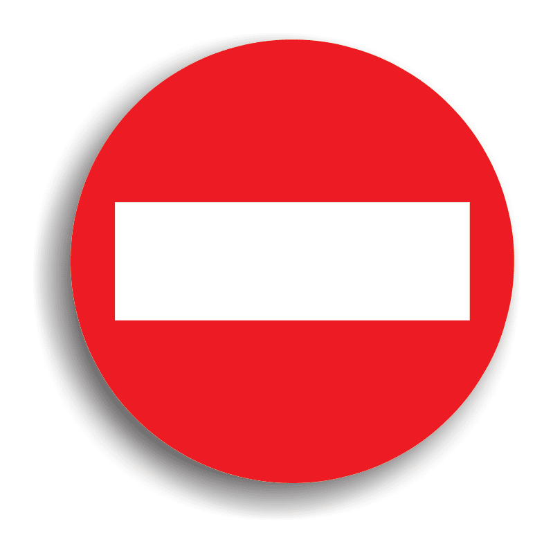 Indicator de interzicere sau restrictie, Accesul interzis, C1, Tabla de ...