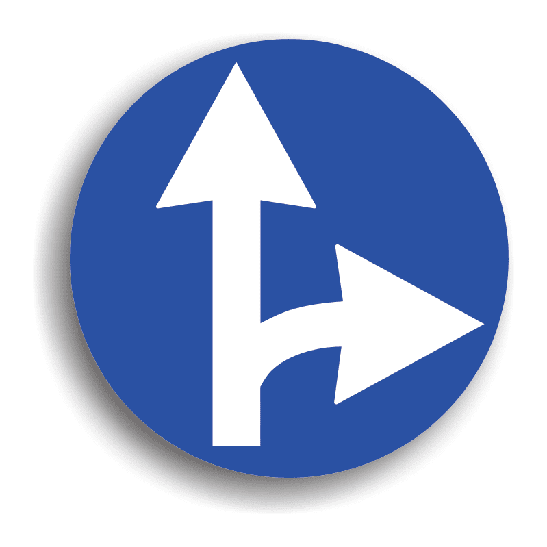 Indicator de Obligare, Inainte sau la dreapta, D4 (a), Tabla de Otel ...