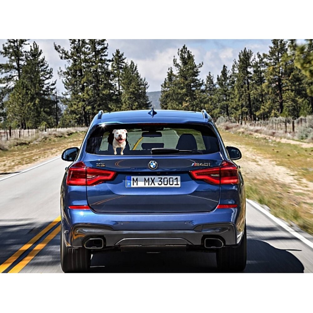 Sticker Decorativ Caine Pitbull Terrier, pentru Casa sau Masina ...