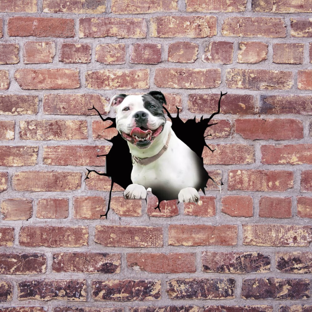 Sticker Decorativ Caine Pitbull American, pentru Casa sau Masina ...