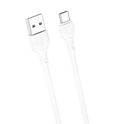 Cablu pentru incarcare si transfer de date XO NB200, USB/USB-C, 2.1A, 2 m, Alb - eMAG.ro