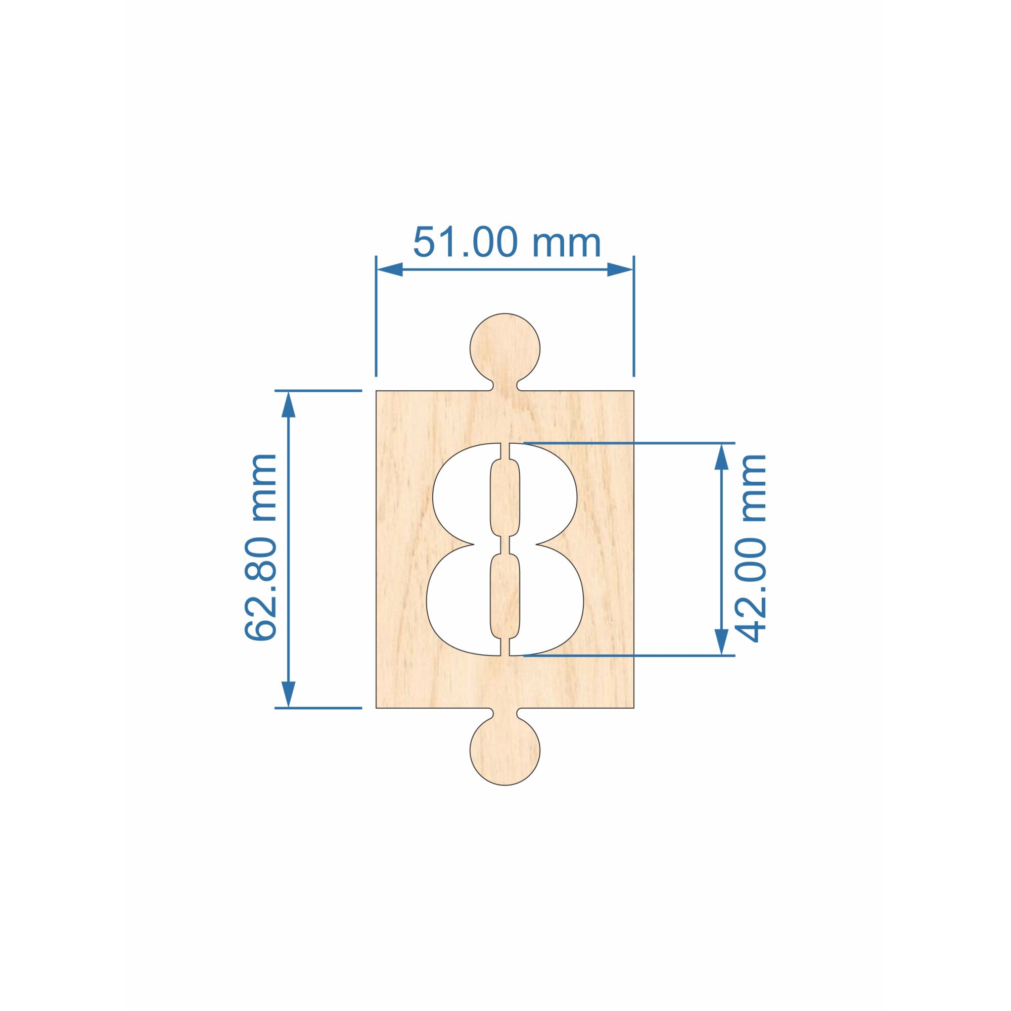 Sablon numerotare stupi din lemn 593x270x4 mm - eMAG.ro