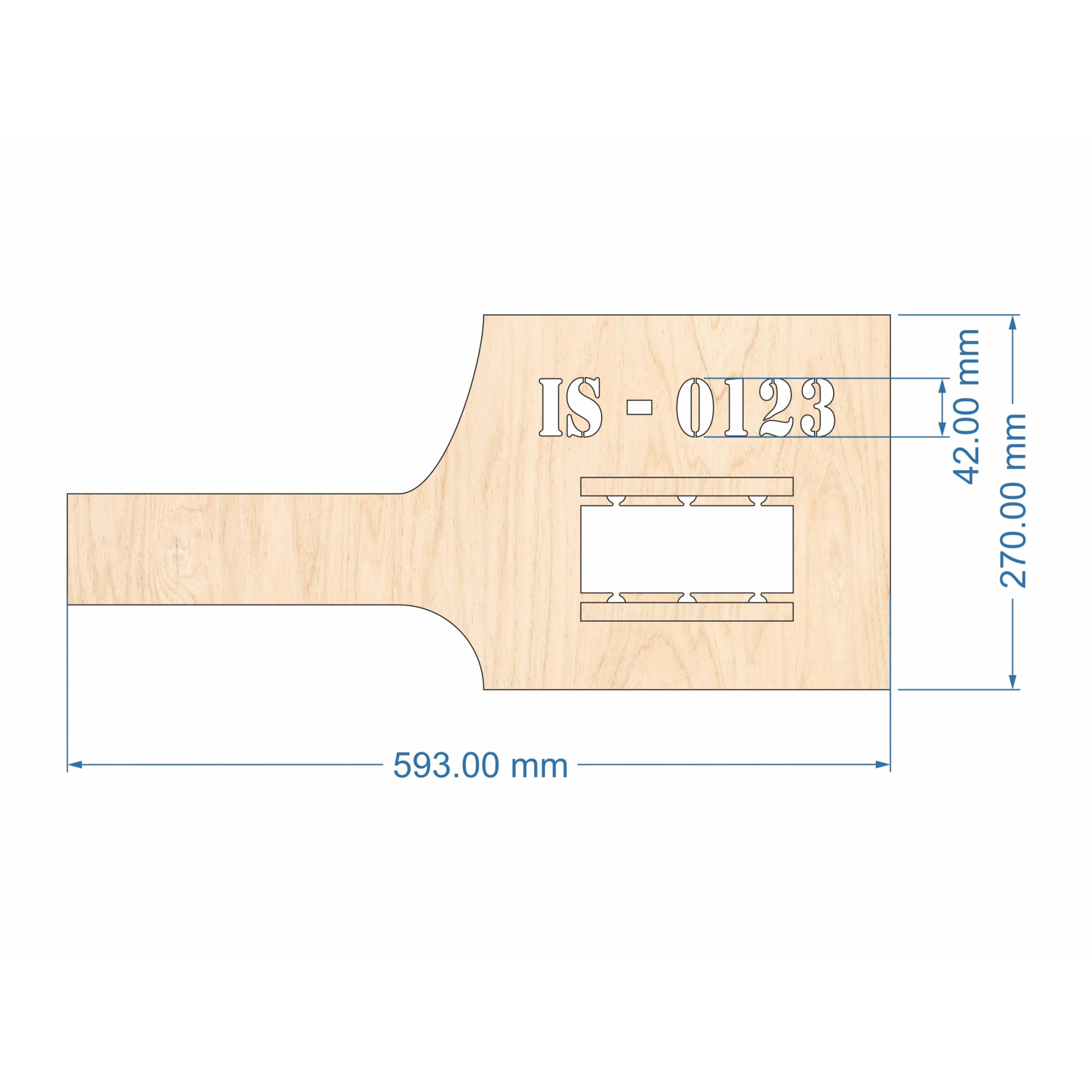 Sablon numerotare stupi din lemn 593x270x4 mm - eMAG.ro