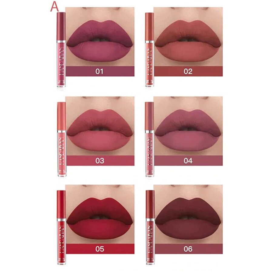 Set 6 rujuri mate rezistente la transfer, Handaiyan, 2.5 ml, set A ...