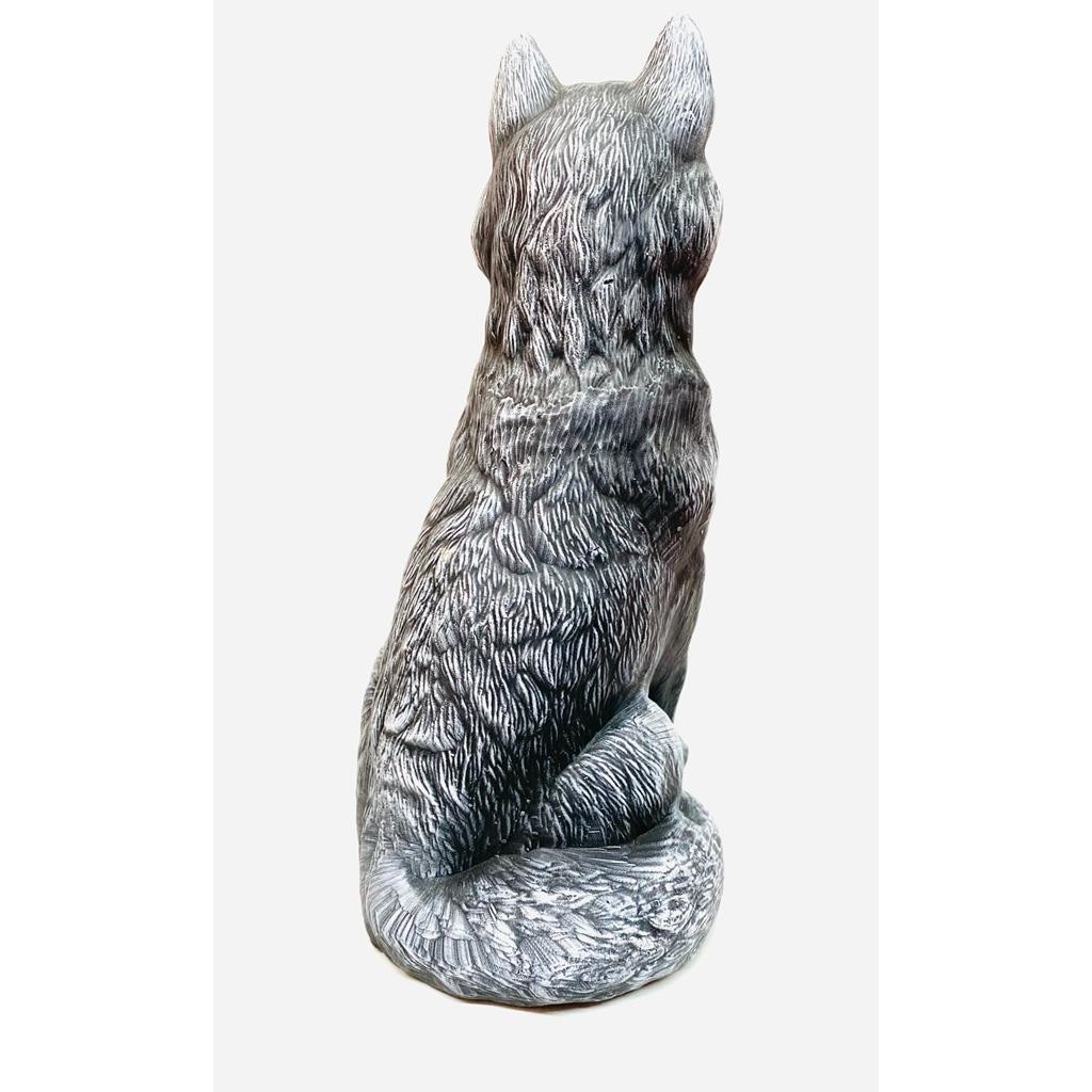 Ornament de gradina din lut, caine gri, 29/24/48 - eMAG.ro