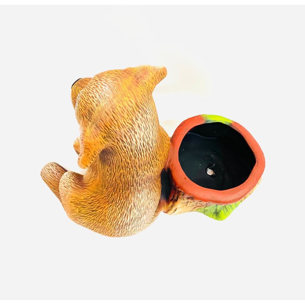 Ornament de gradina din lut, labrador cu ghiveci, 31/18/20 - eMAG.ro