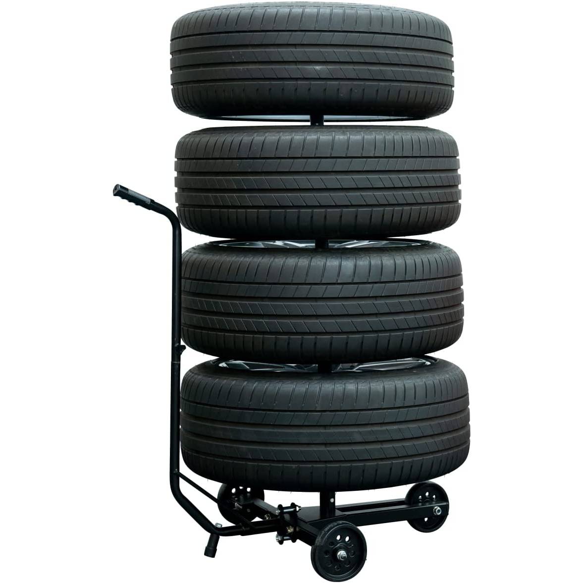 Suport roti auto tip carucior, pentru 4 anvelope, pana la 255 mm latime ...