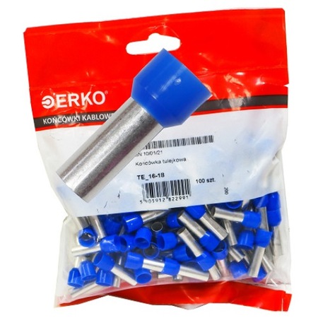 Pini terminali cu izolatie TE 16/18 100 buc ERKO - eMAG.ro