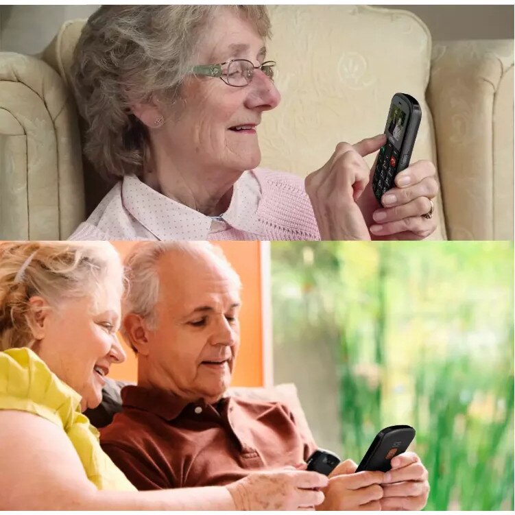 Telefon mobil pentru seniori, dual SIM, color, taste mari, meniu in ...
