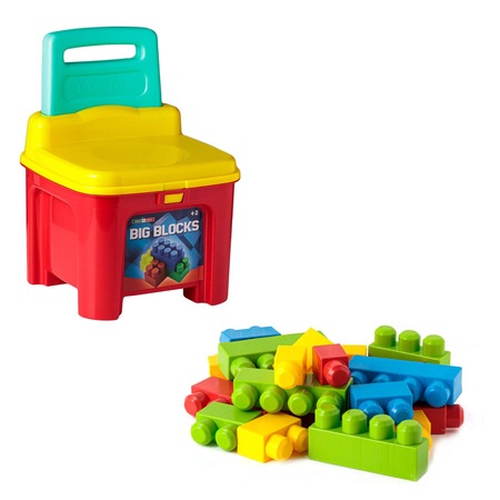 Set Cuburi de constructie pentru copii in scaun de dimensiuni mari, 24 ...