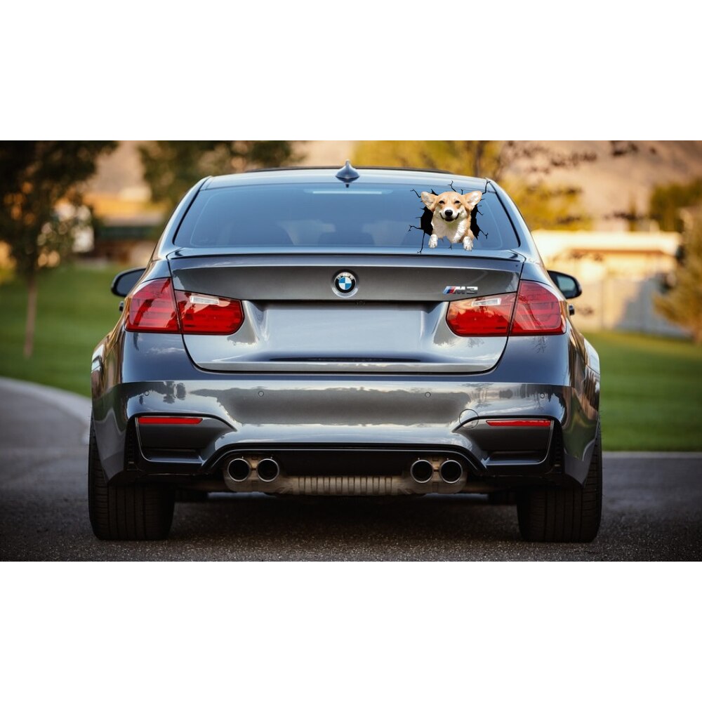 Sticker Decorativ Caine Corgi Galez, pentru Casa sau Masina, Autoadeziv ...
