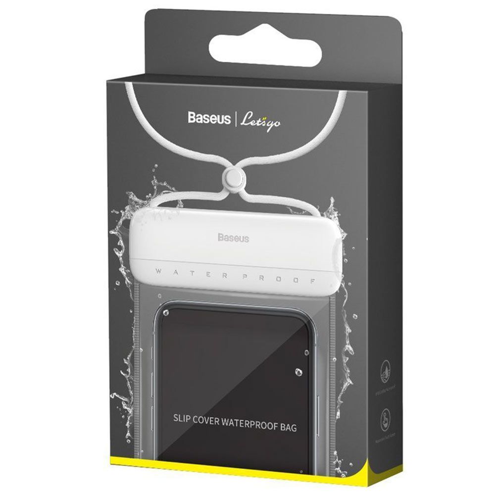 Husa de protectie Subacvatica Let's go Slip Baseus White, pana la 7.2 ...