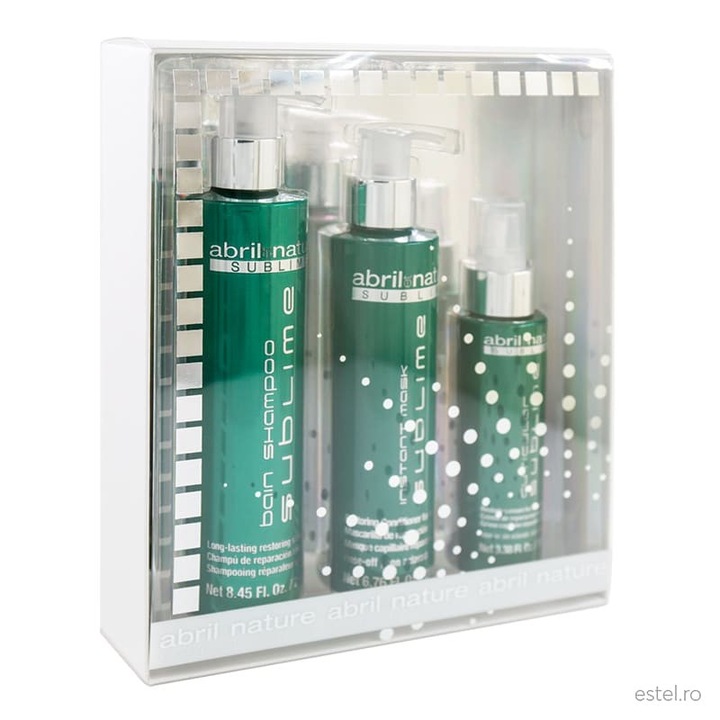 Set produse ingrijire cu celule stem si acid hialuronic pentru par gros ...