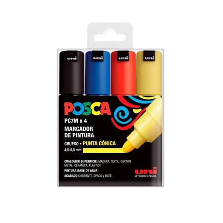 Set 4 markere Posca PC-7M Basic - eMAG.ro