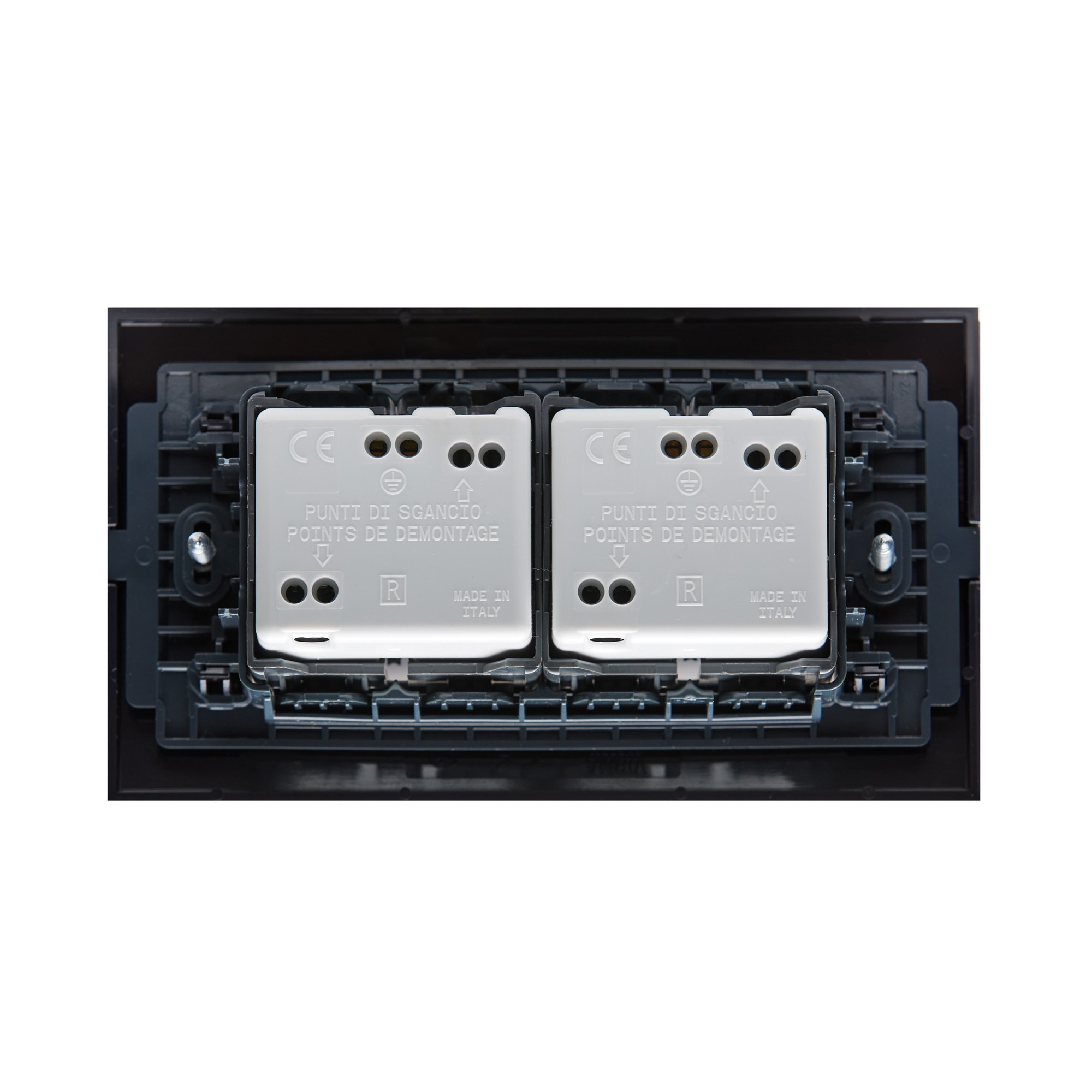 Priza dubla Gewiss 4M, pentru doza 4m, Negru - eMAG.ro