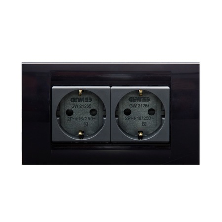 Priza dubla Gewiss 4M, pentru doza 4m, Negru - eMAG.ro