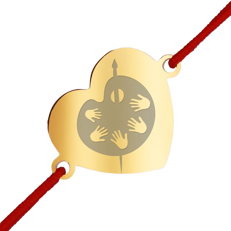 Martisor Bratara Inox Inima Aurie Pictura - eMAG.ro