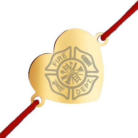 Martisor Bratara Inox Inima Aurie Pompieri Simbol - eMAG.ro