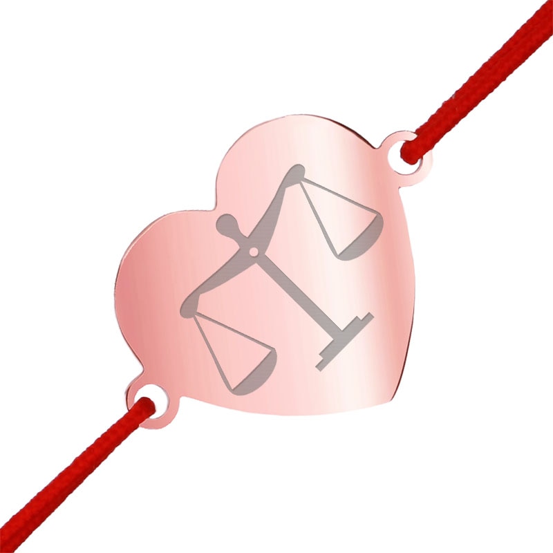 Martisor Bratara Inox Inima Rose Gold Balanta Justitie - eMAG.ro